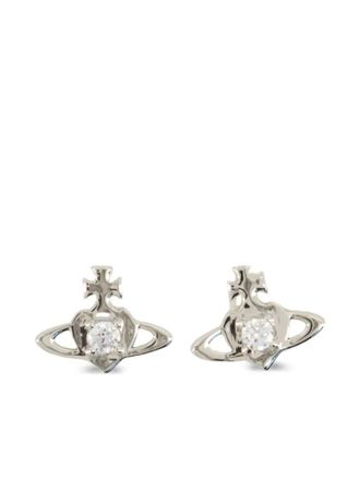 Vivienne Westwood Ohrringe - Platinum-Tone Orb Design Stud Earrings - Gr. unisize - in Mehrfarbig - f&uuml;r Damen