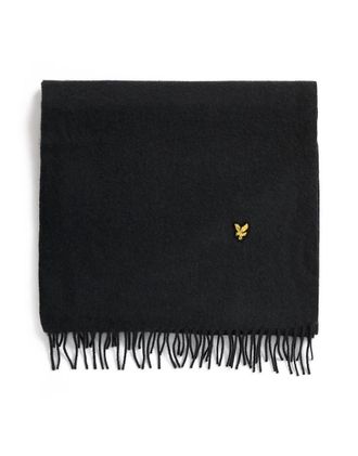 Lyle & Scott &eacute;charpe unie en laine dagneau z865 noir profond