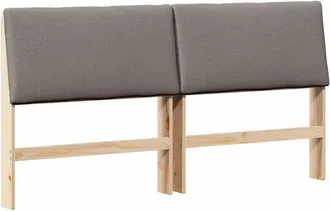 vidaXL Gepolstertes Kopfteil Taupe 200 cm Massives Kiefernholz vidaXL