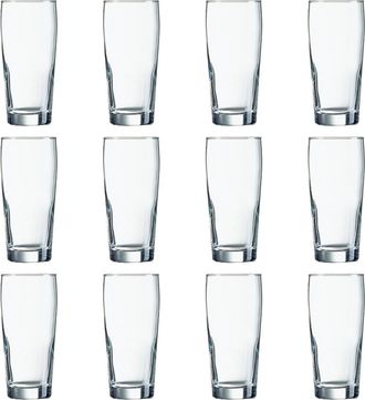 Arcoroc Willli Becher Biergl&auml;ser, 12 St&uuml;ck, Glas, 33 cl