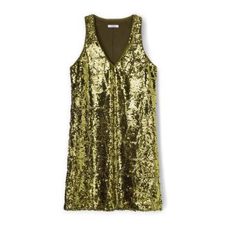 Motivi Paillettenkleid mit geometrischem Design - - Dresses - Damen - Gr&uuml;n - 2XS
