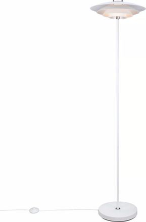 Nordlux Stehlampe wei&szlig; Nordlux Bretagne G9 mit Fu&szlig;trittschalter