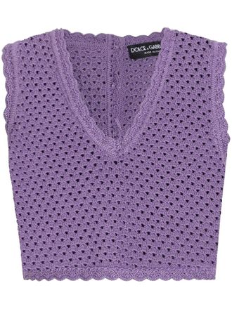 Dolce & Gabbana débardeur en crochet - Violet