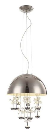 Globo Lighting Led H&auml;nge Leuchte Kristall Blumen Pendel Lampe Ess Zimmer Beleuchtung Decken Strahler Globo 15998