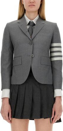 Thom Browne Femme, Vestes, Gris, Taille: 38 FR Blazer Crois&eacute;