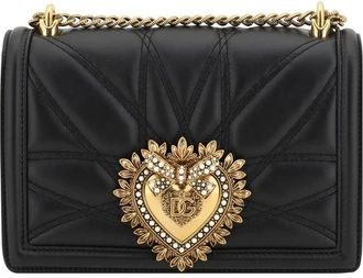 Dolce & Gabbana Sac &agrave; bandouli&egrave;re Devotion avec fermoir bijou - Femme - Sacs - Noir - Taille: ONE Size