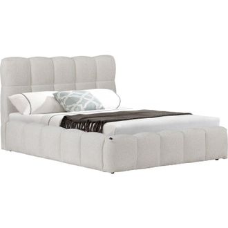 Habitat et Jardin Habitat Et Jardin - Lit double en tissu avec coffre Davos - 140 x 190 cm - Beige