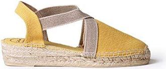 Toni Pons Espadrille pour Femme en Tissu de Coton - Verdi-V - Jaune, 40 EU