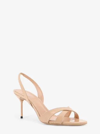 PARIS TEXAS Womens Sandals Lidia Beige Patent Leather
