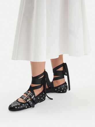 Buffalo Ballerinas Buffalo Daphne Stud 1620059 Schwarz