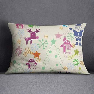 Questo Casa Dekorativer Kissenbezug, Kissenbezug, Heimdekoration, für Sofa, Café, Größe: 35 x 50 cm, entworfen und hergestellt in der Türkiye