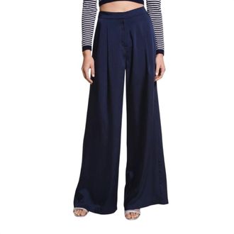 Michael Kors Weite Satinhose - - Trousers - Damen - Blau - 3XS