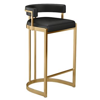 Generic Tresenhocker, Barhocker mit PU-Polsterung, K&uuml;cheninselstuhl mit U-f&ouml;rmiger, hohler R&uuml;ckenlehne und Antirutschmatten f&uuml;r den Essbereich