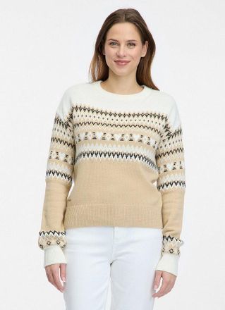 Ragwear Rundhalspullover OSLANA mit Jacquard Strickmuster, Rundhals, normale Passform