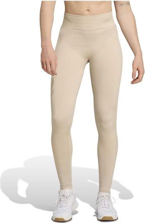 adidas Womens Workout Essentials Full-Length Knit Leggings Beige L