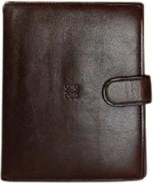 Loewe Portefeuille en cuir doccasion - Femme - Pre-owned - Brun - Taille: ONE Size