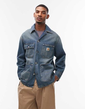 Carhartt Work in Progress Aden - Veste de travail - Bleu denim d&eacute;lav&eacute; effet sali