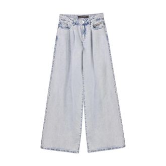 Karl Lagerfeld Mid Rise Wide Leg Jeans - - Jeans - Damen - Blau - W30
