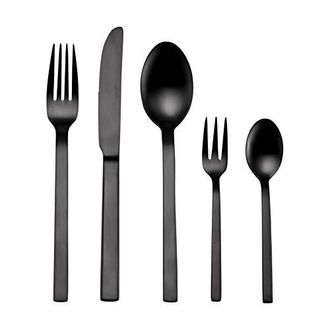 Echtwerk Echtwerk EW-BS-1120S Tafelbesteck Milos Black Edition, PVD schwarz mattiert, 30-teilig, f&uuml;r 6 Personen, Edelstahl 18/10, Besteck Set,inkl. Aufbewahrun