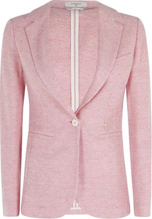 Circolo 1901 Femme, Vestes, Rose, Taille: 40 FR Slim Long Blazer