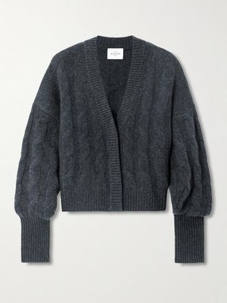 Le Kasha Cardigan En Cachemire Biologique À Mailles Torsadées Baulieu - Bleu