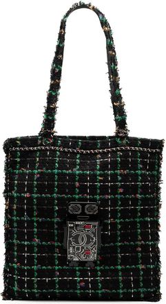 Chanel Shopper - Large Tweed Resin Embellished Robot Shopping Tote - Gr. unisize - in Schwarz - f&uuml;r Damen