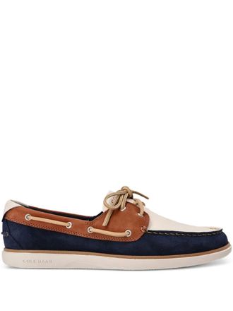 Cole Haan chaussures bateau en cuir - Bleu