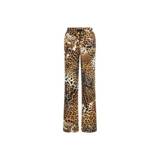 Roberto Cavalli Hose mit Kordelzug und Leopardenmuster - - Trousers - Damen - Braun - M