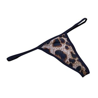 Generic String sexy pour femme - Motif léopard - Doux - Respirant - Joli hipster - Contrôle du ventre - Culotte coquine et amusante - Pour femme, kaki, Taille