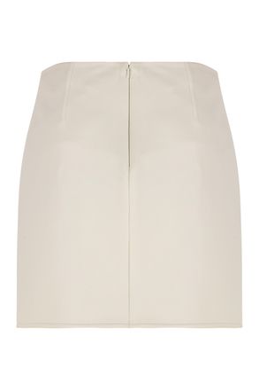 Tod's Womens Mini Skirt Ovine Leather White