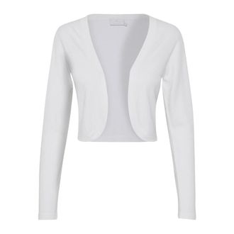 Kaffe Chalk Bolero mit langen &Auml;rmeln - - Knitwear - Damen - Wei&szlig; - 2XL