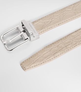Dolce & Gabbana G&uuml;rtel Aus Kaimanleder - Mann Collection Beige 110