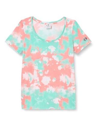 Champion Legacy Minimalist Resort W Piece-Dyed Regular S/S Crewneck T-Shirt, Allover P&ecirc;che Rose, Medium Femme