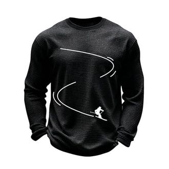 Generic Chemises Mardi Gras pour hommes, chemises de carnaval l&eacute;g&egrave;res et respirantes, col rond, manches longues, confortables et douces au toucher, haut de pr