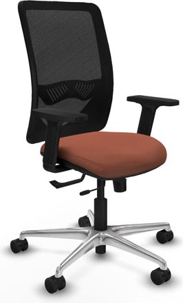 Piqueras y Crespo Stuhl aus Netzstoff Zulema mit 2D-Armen, h&ouml;henverstellbare Lendenwirbelst&uuml;tze, ausgestattet mit Syncro/Traslack und Schneideschaum, mit Rollen von 65 