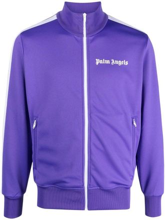 Palm Angels Sportjacke mit Logo-Print - Violett