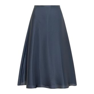 Alberta Ferretti Femme, Jupes, Bleu, Taille: 38 FR Flared Midi Skirt