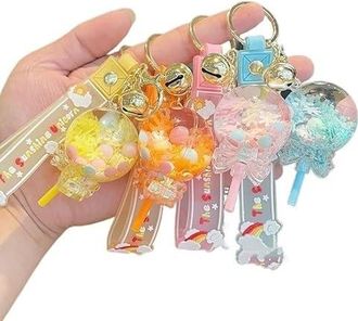 Generic Lot de 4 porte-clés kawaii flocon de neige sucette pour filles et femmes, 1 couleur, taille unique