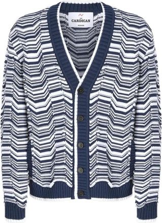 Missoni Homme, Pulls, Bleu, Taille: XL Cardigan