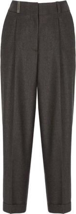 PESERICO Femme, Pantalons, Brun, Taille: 40 FR Pantalon Corsaire