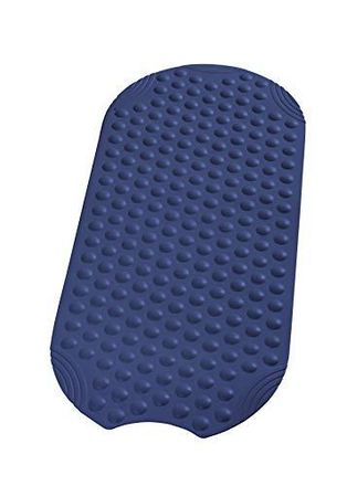 Ridder Wanneneinlage, Badematte, Badewanneneinlage ca. 38x89 cm, Tecno, blau | Allergikerfreundlich | Made in Germany | Nachhaltig | Recyclebar | Waschbar | 