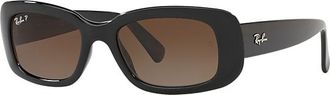Ray-Ban Rb4122 Sonnenbrillen Schwarz Fassung Braun Glas Polarisiert 50-18