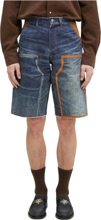 Andersson Bell Short en jean Trompe LOeil Double Knee - Homme - Shorts - Bleu - Taille: W26