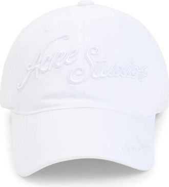 Acne Studios unisex, Accessoires, Blanc, Taille: ONE Size Logo Cap