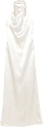 Alysi Femme, Robes, Blanc, Taille: 34 FR Open Back Halter Dress