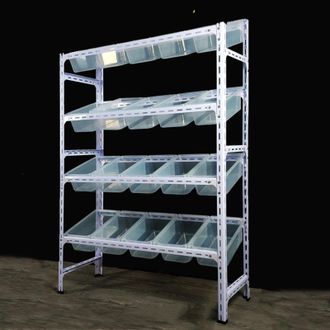 Generic Snackregal,Bodenst&auml;nder f&uuml;r Snacks,150 cm hohes Gewerberegal mit 20 Boxen Chips und Obst,K&uuml;chen-/Convenience-Stores-/Einzelhandels-/Supermarktregal,Sc