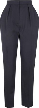 Balmain High Waisted Tailored Grain De Poudre Pants