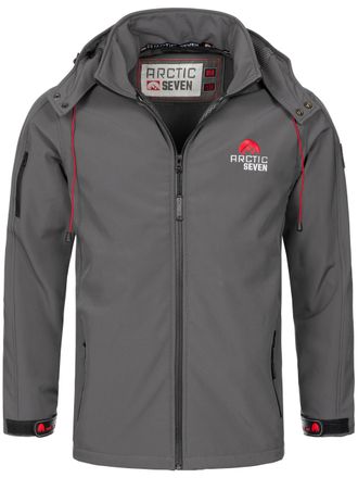 Arctic Seven Herren Softshell Jacke Dunkelgrau