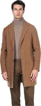 Mason's Manteau en laine West Coast &agrave; motif Prince de Galles - Homme - Manteaux - Brun - Taille: 3XL
