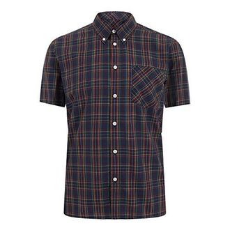 Merc of London Mack - Chemise habill&eacute;e - Coupe Droite - Col boutonn&eacute; - Manches Courtes - Homme - Bleu (Navy) - XX-Large (Taille Fabricant: XXL)